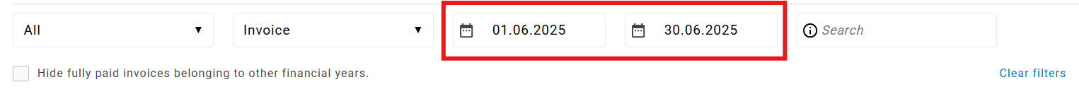 Period filter – Briox Help Centre